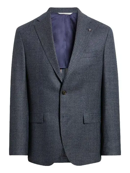 JACK VICTOR Midland Tonal Check Wool Sportcoat - Blue