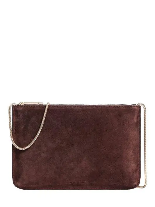 KENNETH COLE Highline Disco Leather Crossbody Bag - Chocolate