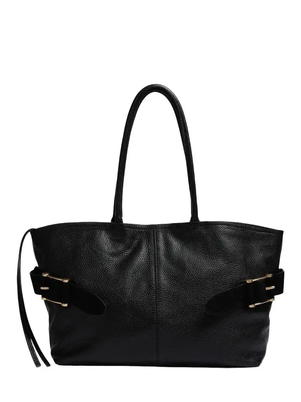 KENNETH COLE Bowery Leather Tote - Black