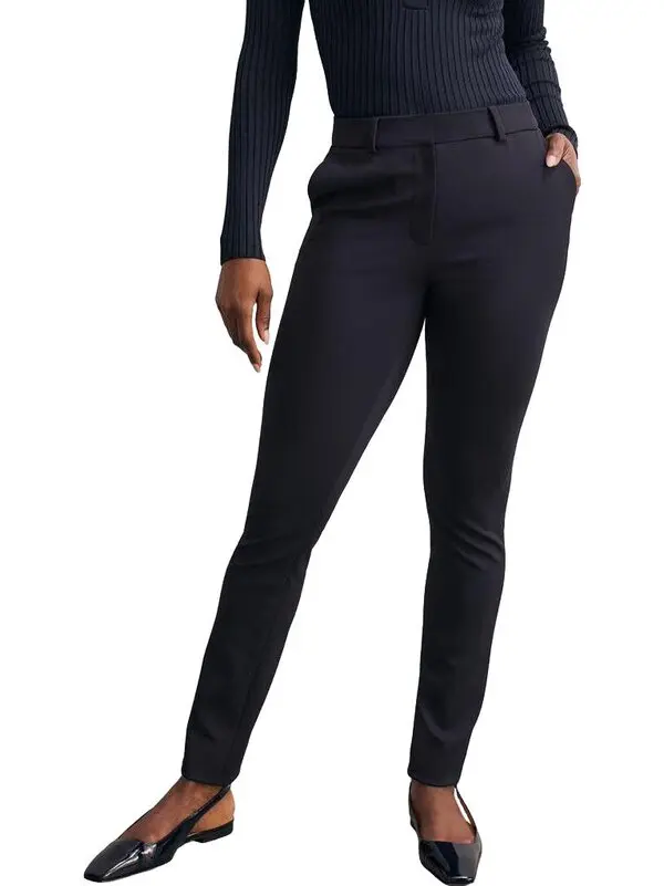 The Fold Hatfield 4-way Stretch Slim Trousers - Navy