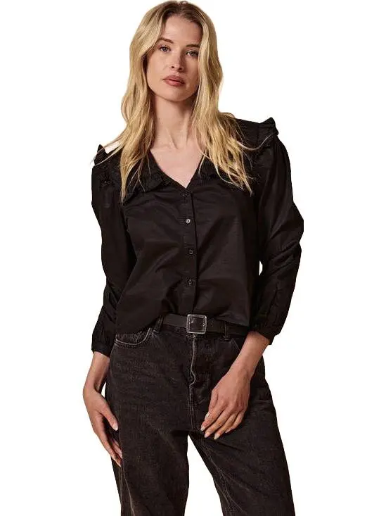 The Shirt By Rochelle Behrens The Victoria Shirt - Black