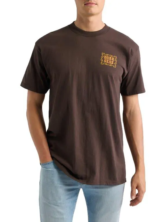DARK SEAS Buck The System Graphic Tee - Java Brown