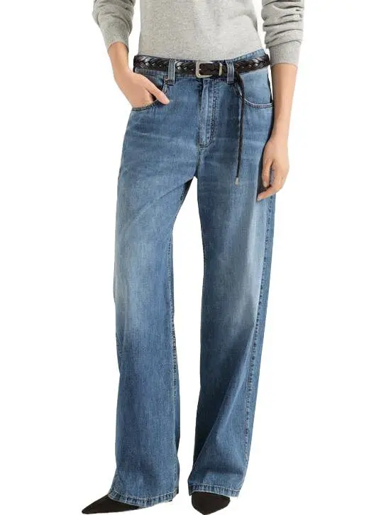 Brunello Cucinelli Lightweight Contemporary Loose Trousers - Denim