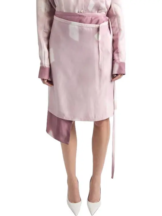JULIE KEGELS Print Wrap Skirt - Pink