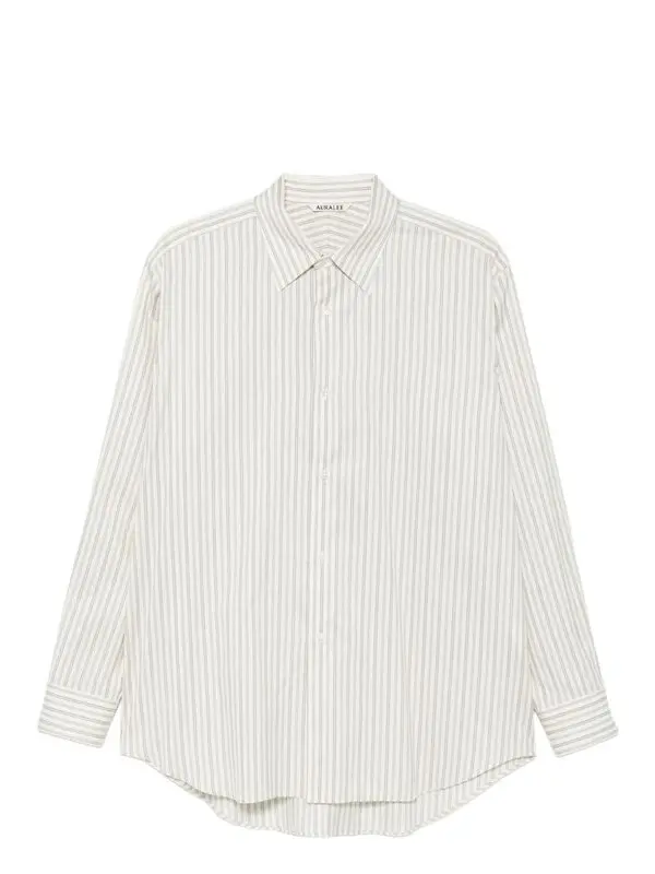 Auralee Cotton And Silk Striped Shirt - Multicolor