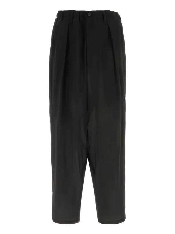 Yohji Yamamoto 1 Tuck Relaxed Pants - Black