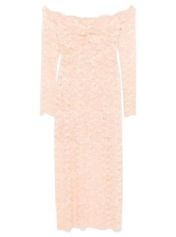 Rabanne Floral-lace Long-sleeve Midi Dress - No