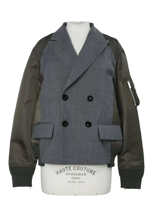 Sacai Suiting X Nylon Twill Jacket - Grey