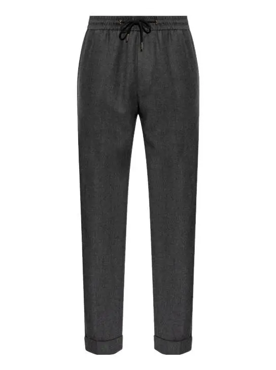 Paul Smith Drawstring-waist Pleated Trousers - Grey