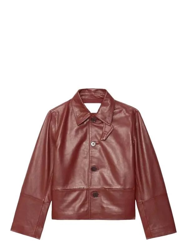 Zadig&Voltaire Long-sleeve Leather Jacket - Cherry