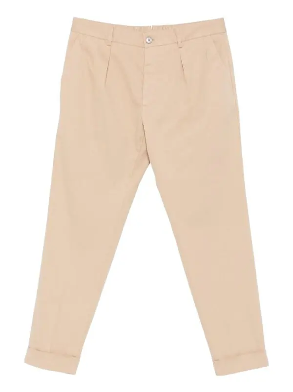 Incotex Pleated Turn-up Trousers - Nude