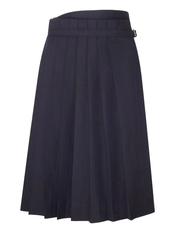 Dries Van Noten Pleated Skirt - Navy