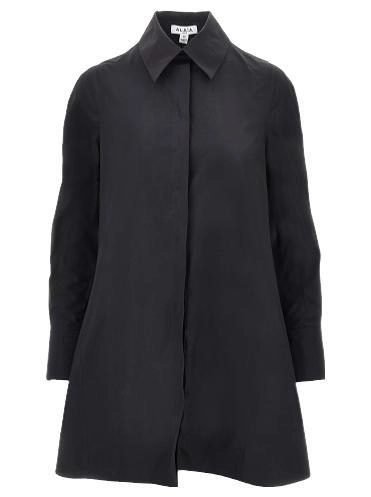 Alaïa A-line Shirt Dress - Black