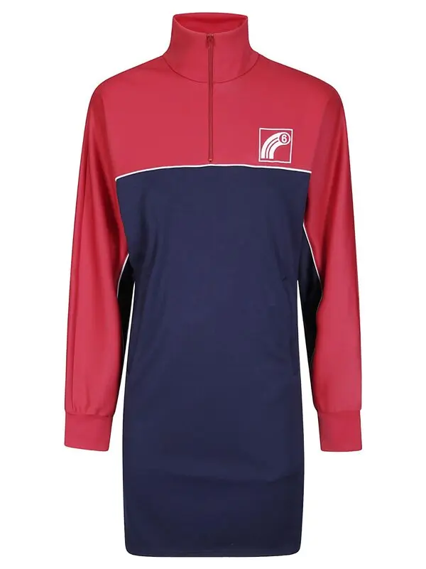 MAISON MARGIELA Colorblocked Mini Dress - Red/navy