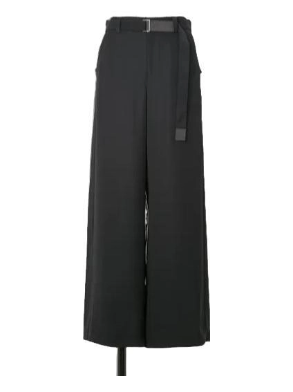 Sacai Belted Wide-leg Trousers - Black