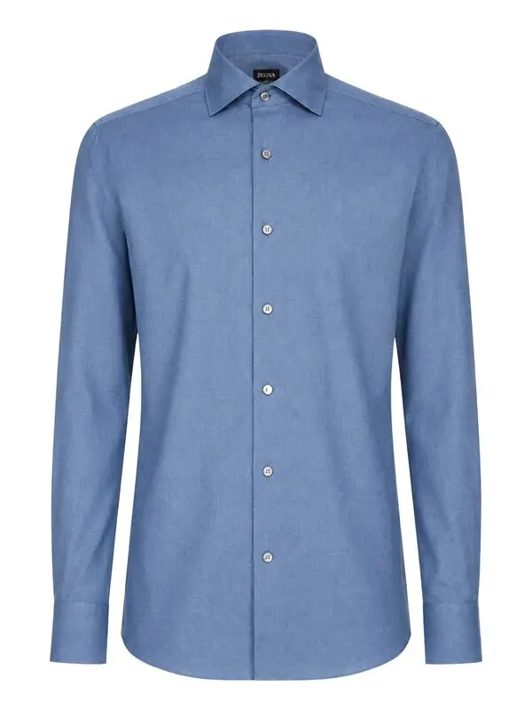 Zegna Semi-spread Collar Shirt - No