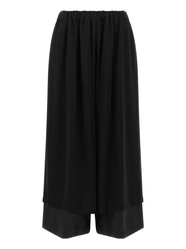 Comme Des Garçons Layered Wide-leg Pants - Black