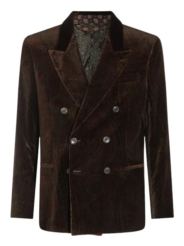Etro Double-breasted Blazer - Black