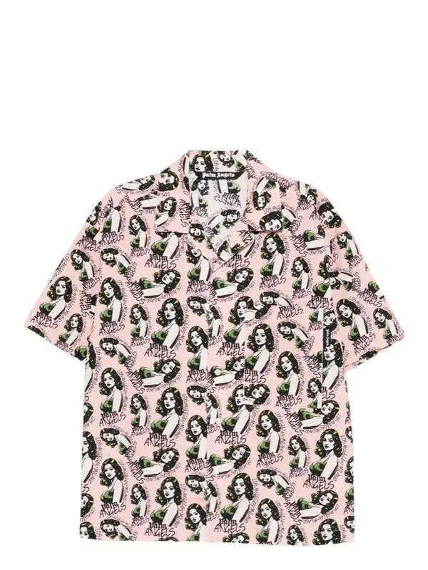 Palm Angels Graphic-print Short-sleeve Shirt - Pink