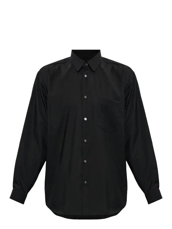 Comme Des Garçons Long-sleeved Buttoned Shirt - Black