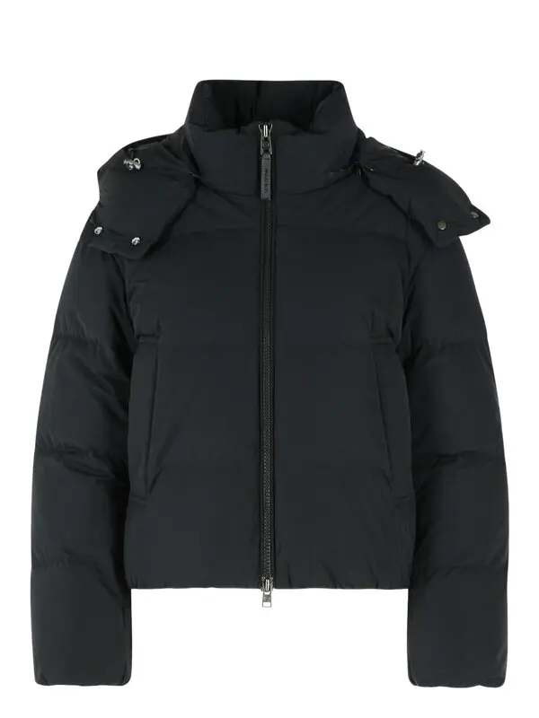 Woolrich Quilted Hooded Down Jacket - Black