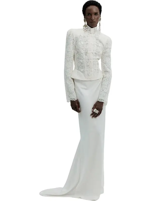DE LA VALI Ama Cotton-blend Jacket - Ivory