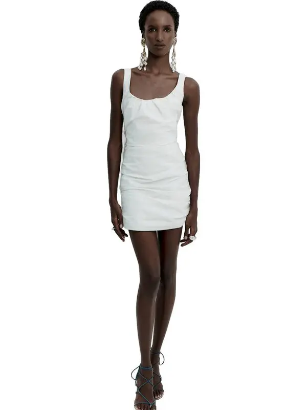 DE LA VALI Rosavelle Cotton-blend Mini Dress - Ivory