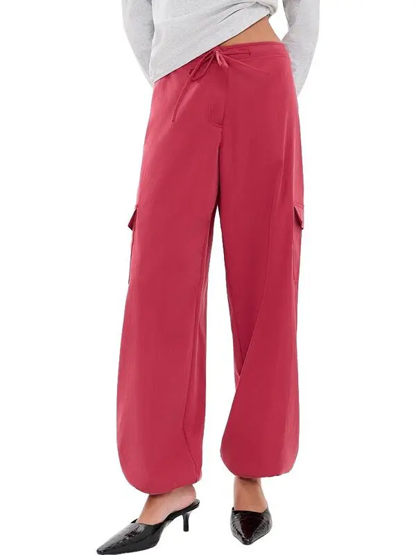 REFORMATION Sawyer Cargo Pants - Red