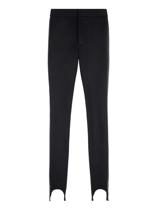 TOD'S Stretch Pants With Bands In Leather - Black