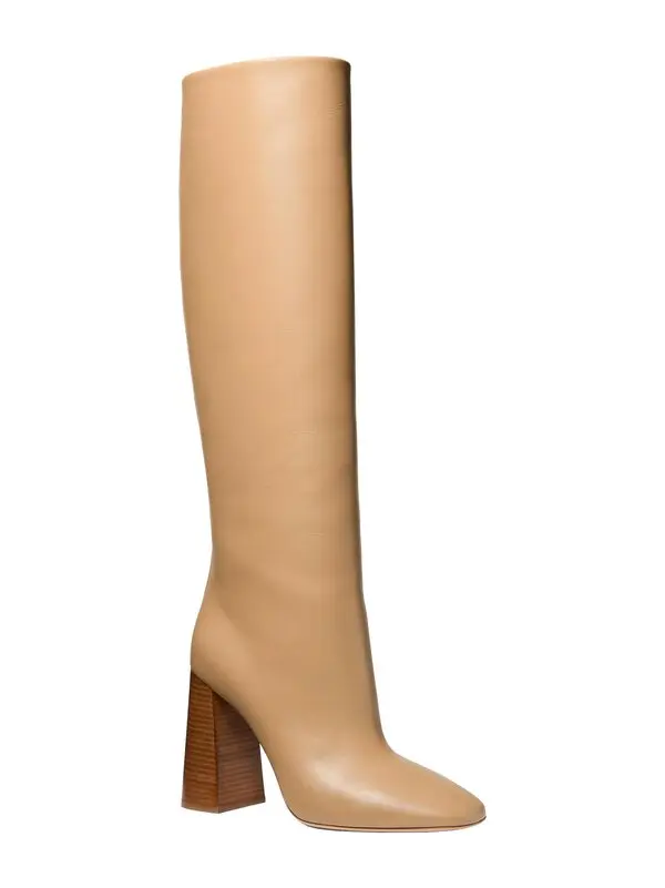 Michael Kors Arianna Leather City Boot In Size By - Natural