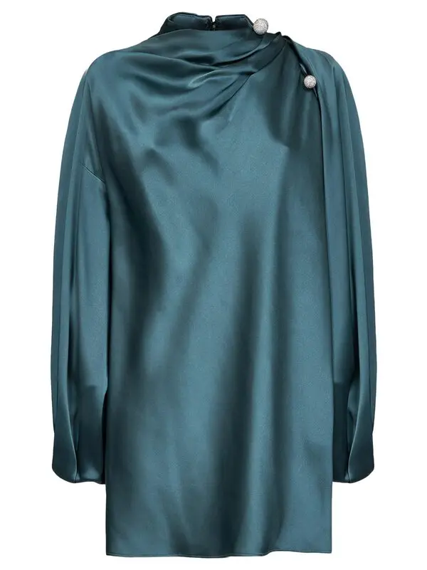 Giuseppe Di Morabito Draped Cape Mini Dress - Blue