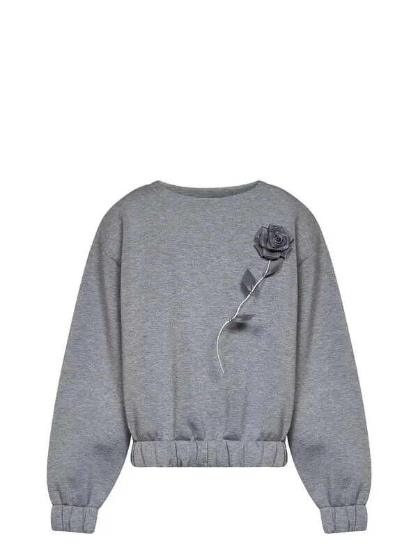 Giuseppe Di Morabito 3d Rose Detail Sweatshirt - Grey