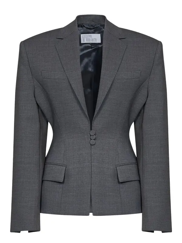 Giuseppe Di Morabito Structured Single-breasted Blazer - Grey