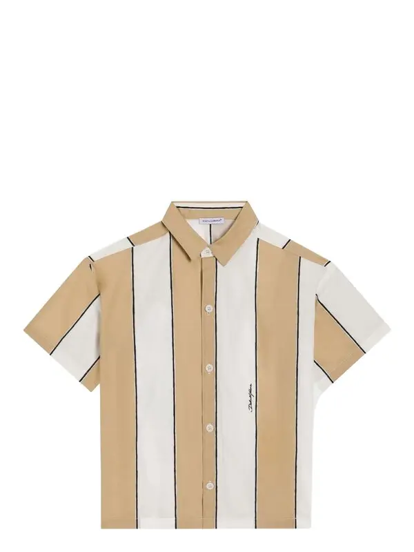 Dolce & Gabbana Poplin Shirt With Striped Print - Multi-colored