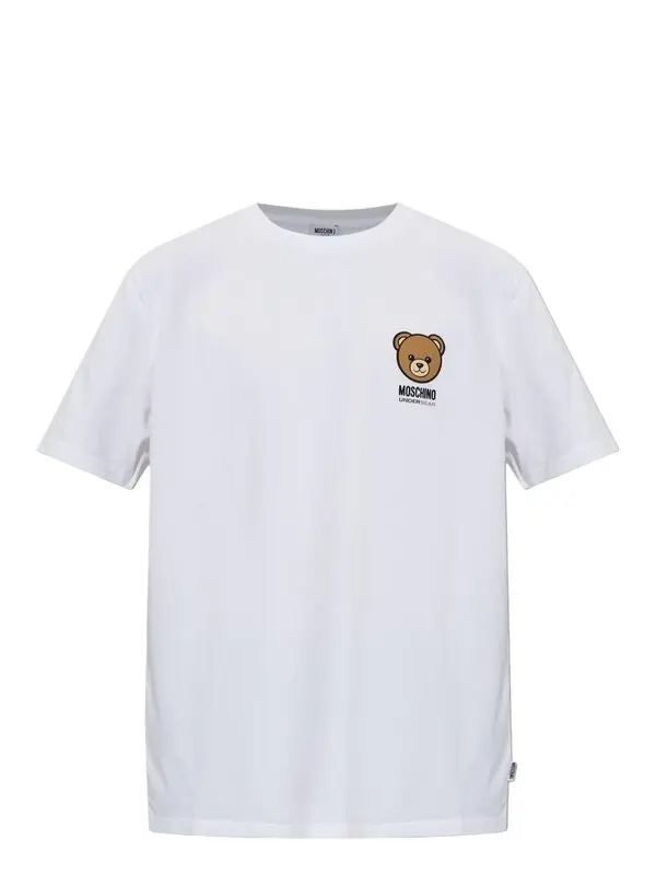 Moschino Bear-printed Short Sleeved T-shirt - White