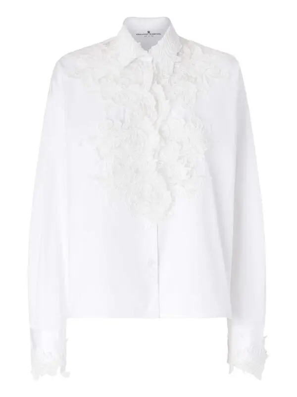 Ermanno Scervino Floral Lace Shirt - No