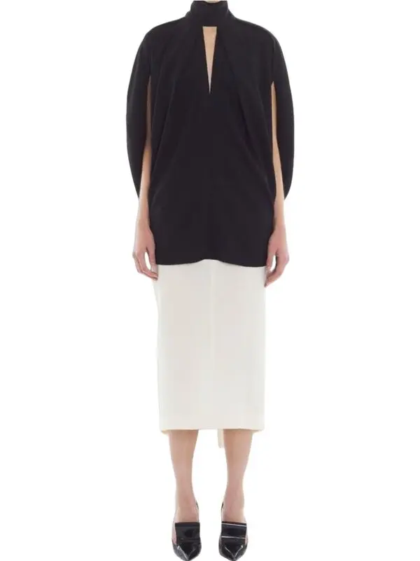 LANVIN Bow-decorated Crepe Backless Top - Black