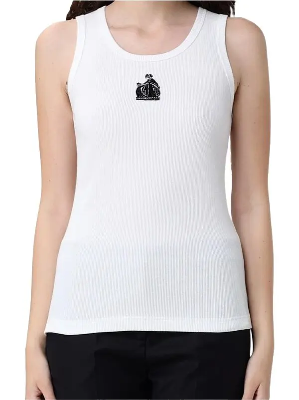 LANVIN Crew-neck Tank Top - White