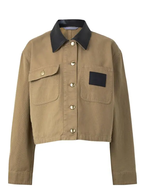 Balenciaga Cropped Workwear Jacket - Green
