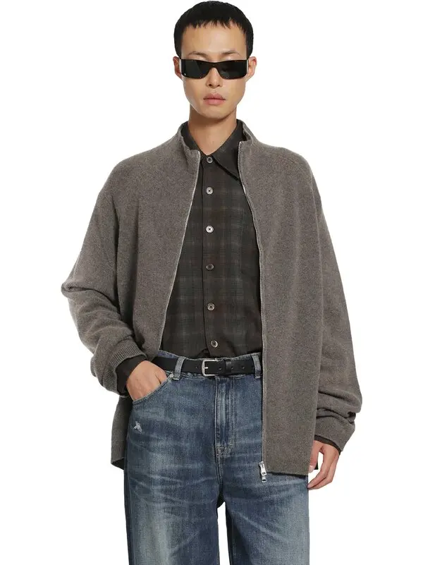 Our Legacy Line Zip Cardigan - Brown