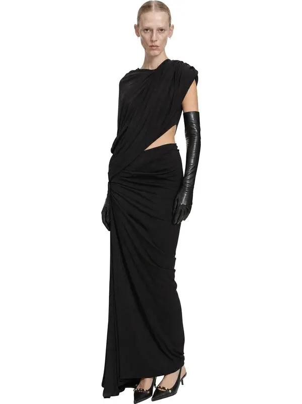 Balenciaga Twisted Draped Dress - Black