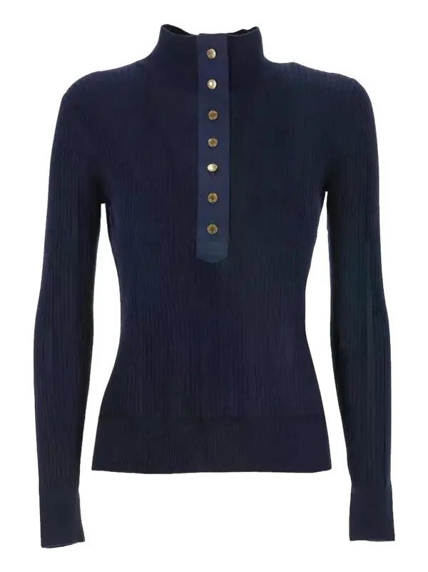 Rag & Bone Lucy Ribbed-knit Button-down Sweater - Blue