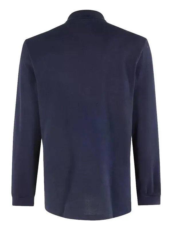 Lacoste Long-sleeve Logo-patch Polo Shirt - Blue