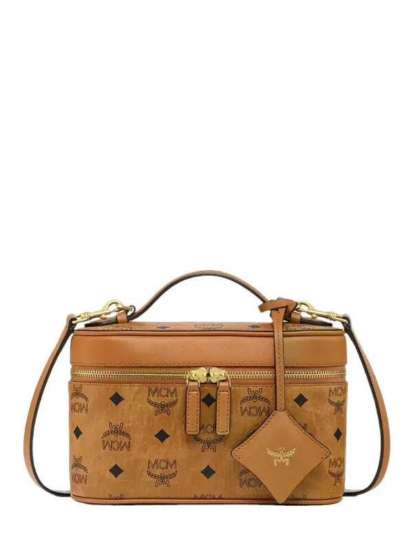 Mcm Small Aren Logo-print Tote Bag - Brown