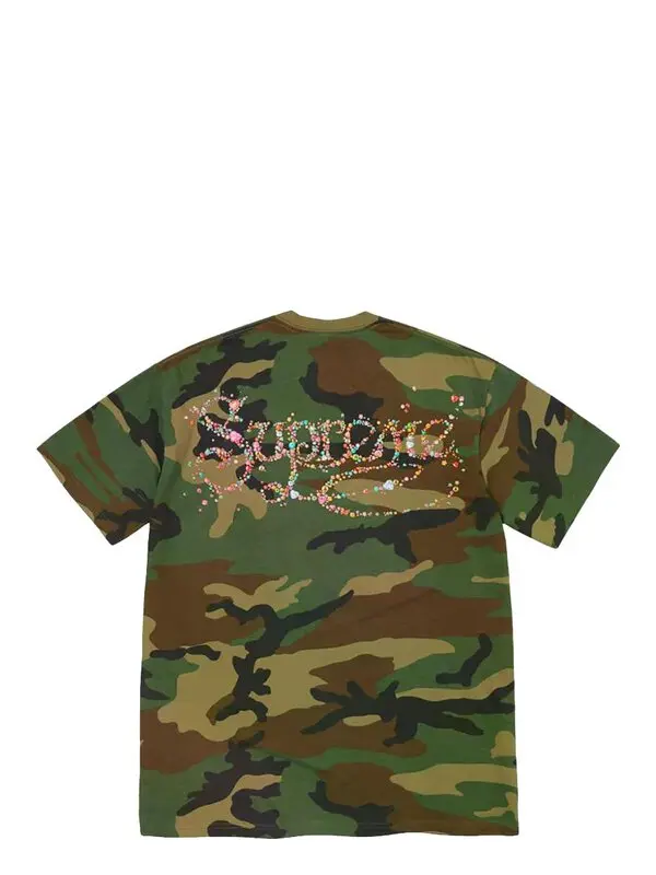 Supreme Gems Camouflage-print T-shirt - Green