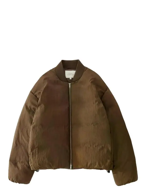 Studio Nicholson Frye Crinkle-effect Bomber Jacket - Brown