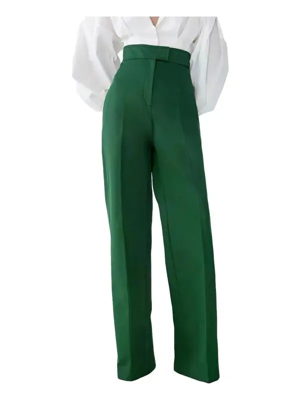 Carolina Herrera Diane Wide-leg Trousers - Green