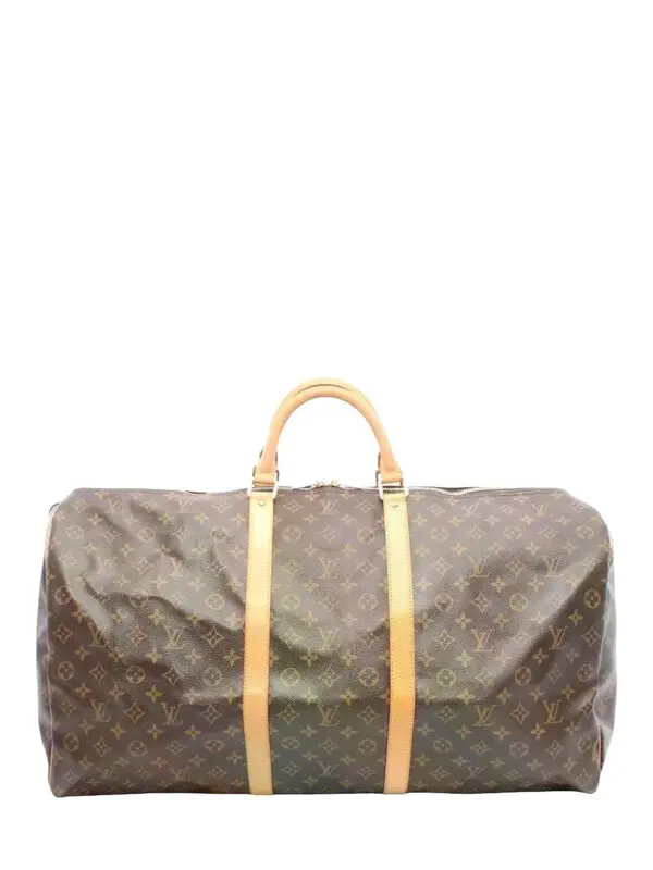 LOUIS VUITTON 2003 Monogram Keepall 60 Travel Bag - Brown