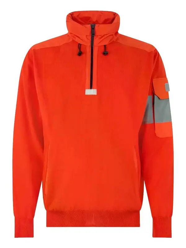 Paul & Shark Quarter-zip Panelled Sweater - Red
