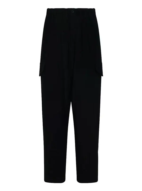 Yohji Yamamoto Flap-pocket Cargo Pants - Black